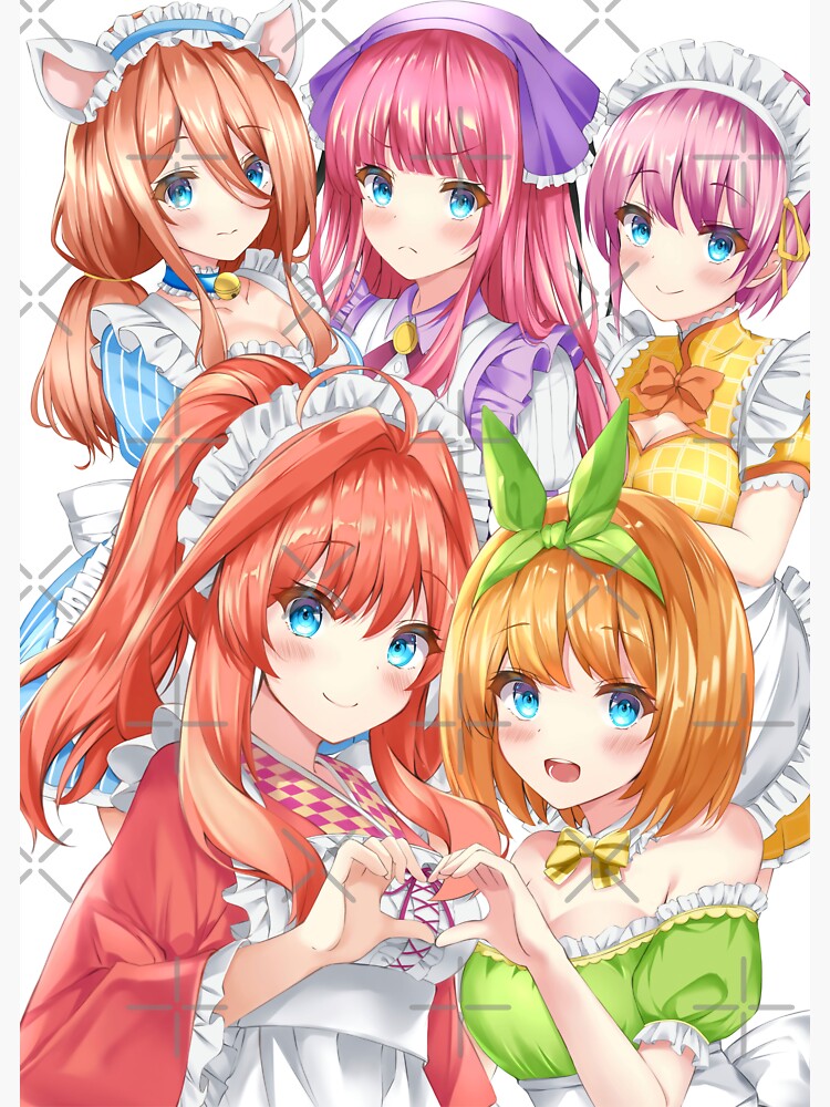 "Itsuki Nakano The Quintessential Quintuplets Drawing For Fan" Sticker ...