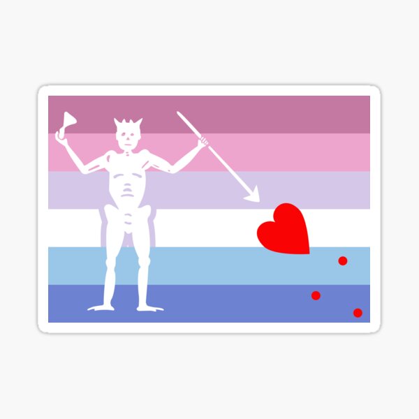 "Bigender Flag of Blackbeard" Sticker by Fandom-Mused | Redbubble