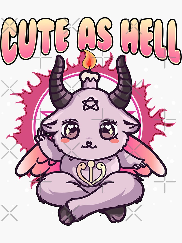 "Kawaii Baphomet Funny Gifts Boy Girl" Sticker for Sale by Ingram4Do ...