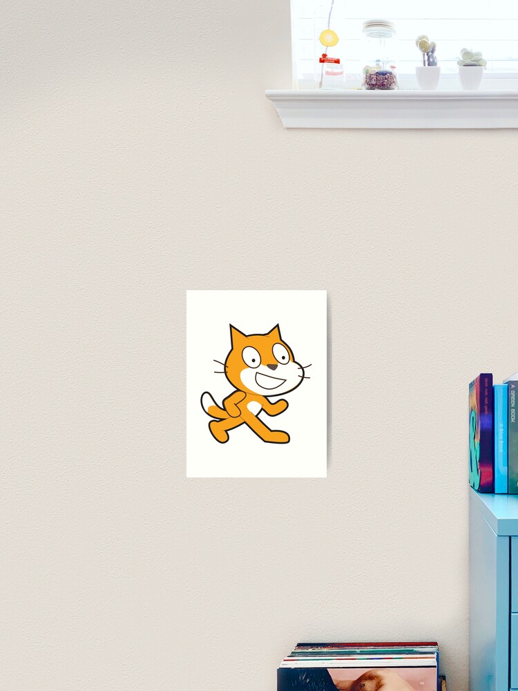 "scratch cat logo" Art Print by yourgeekside | Redbubble