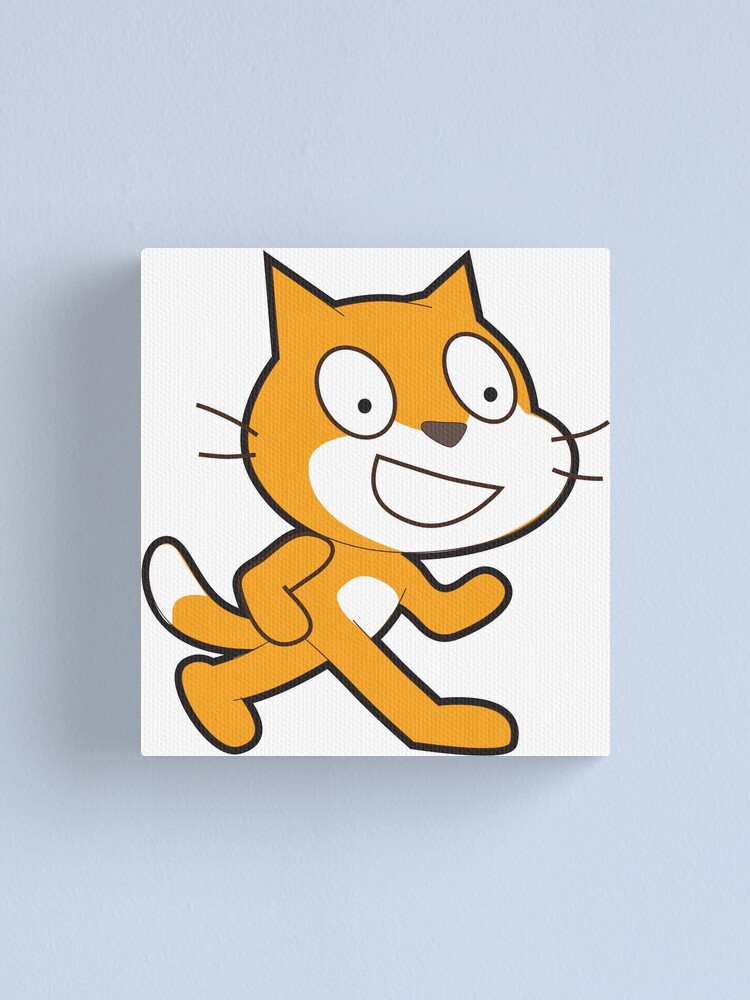 "scratch cat logo" Canvas Print by yourgeekside | Redbubble