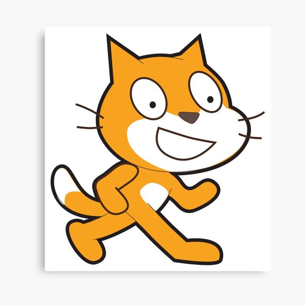 "scratch cat logo" Canvas Print by yourgeekside | Redbubble