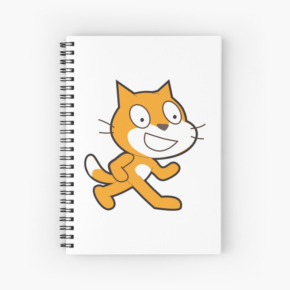"scratch cat logo" Spiral Notebook for Sale by yourgeekside | Redbubble