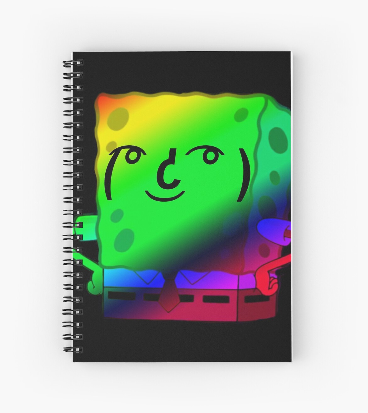 "Spongebob Lenny Face" Spiral Notebook by Slendykins | Redbubble
