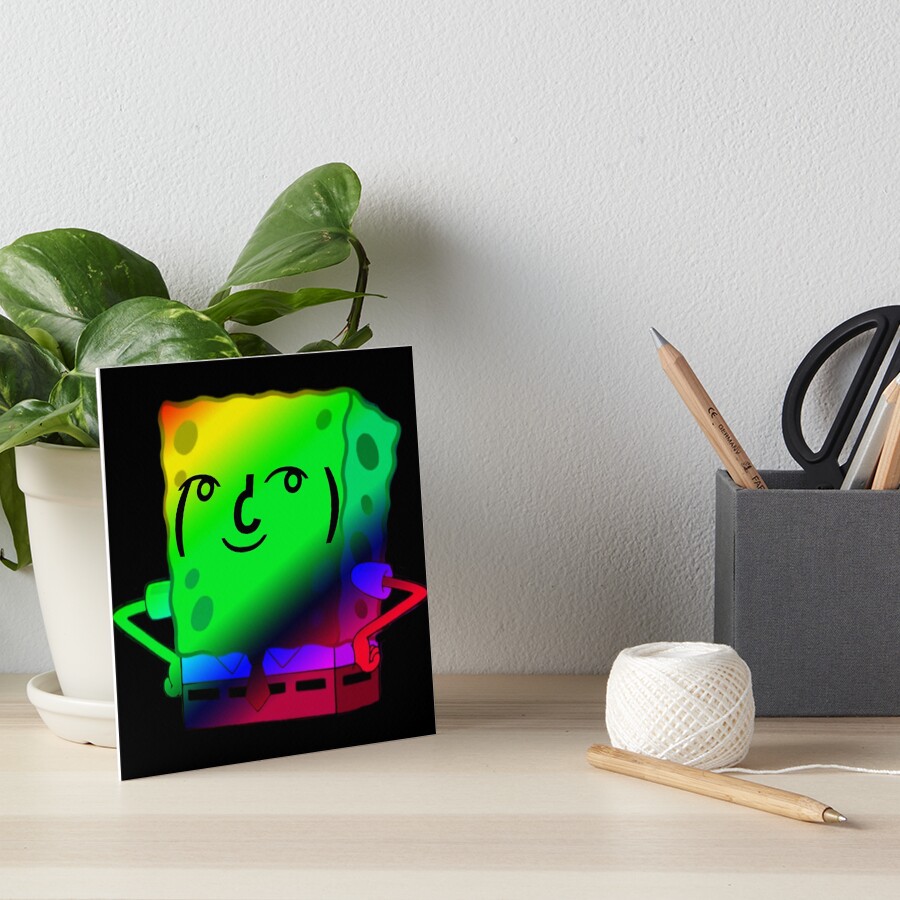 "Spongebob Lenny Face" Art Board Print by Slendykins | Redbubble