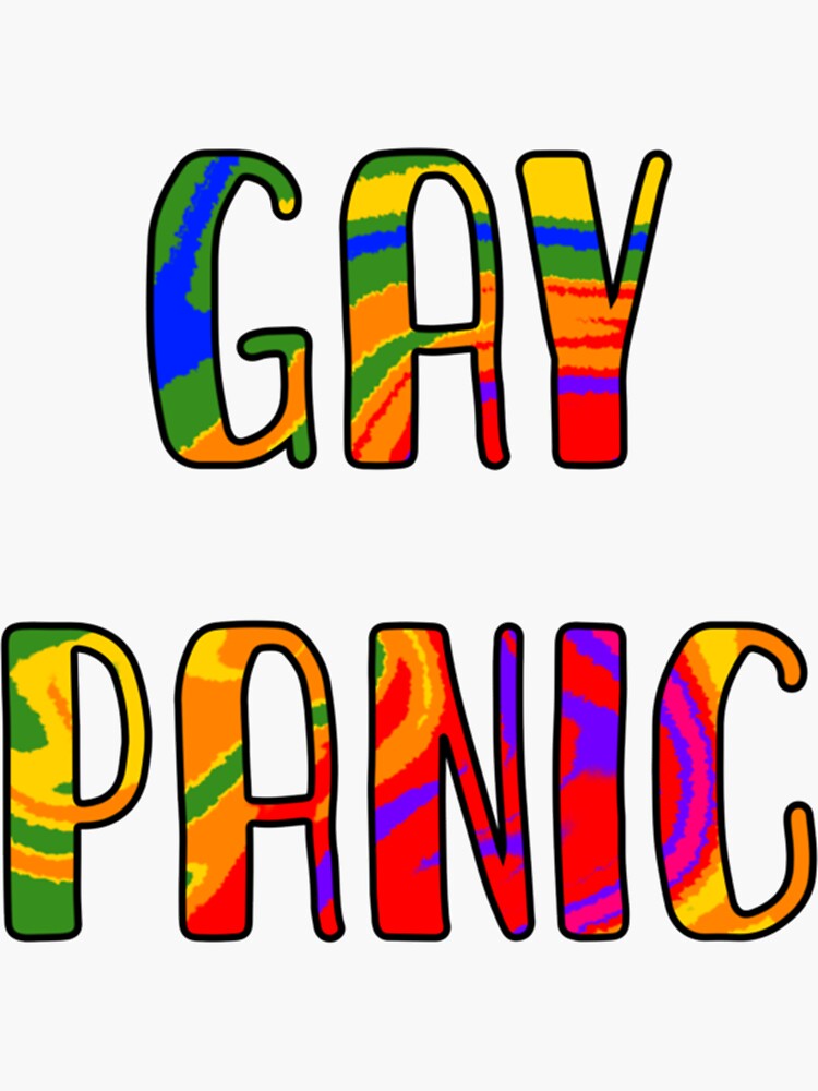 "Gay Panic " Sticker for Sale by xCrimsonBlazex | Redbubble