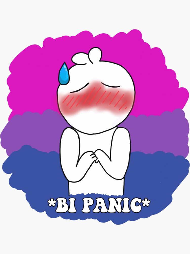 "BI PANIC " Sticker for Sale by xCrimsonBlazex | Redbubble