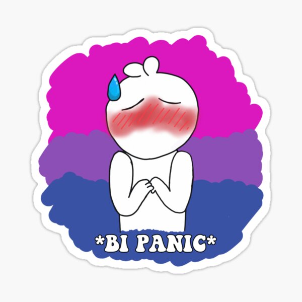 "BI PANIC " Sticker for Sale by xCrimsonBlazex | Redbubble