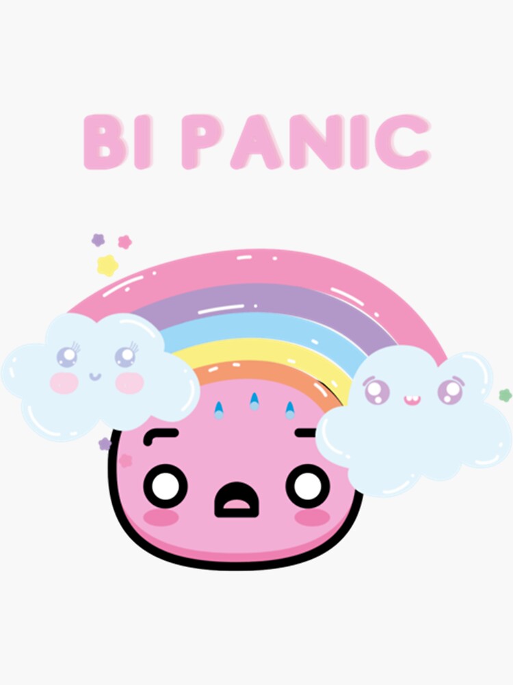"Bi Panic " Sticker for Sale by xCrimsonBlazex | Redbubble