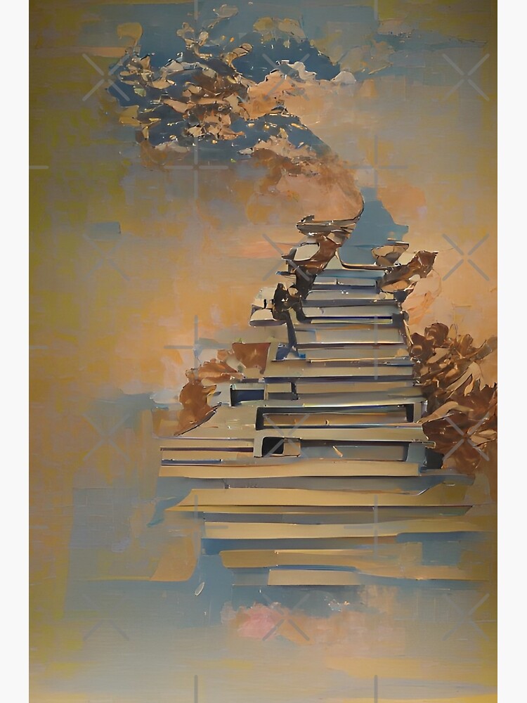 "Infinity stairs to clouds above " Poster for Sale by TAGTrades | Redbubble