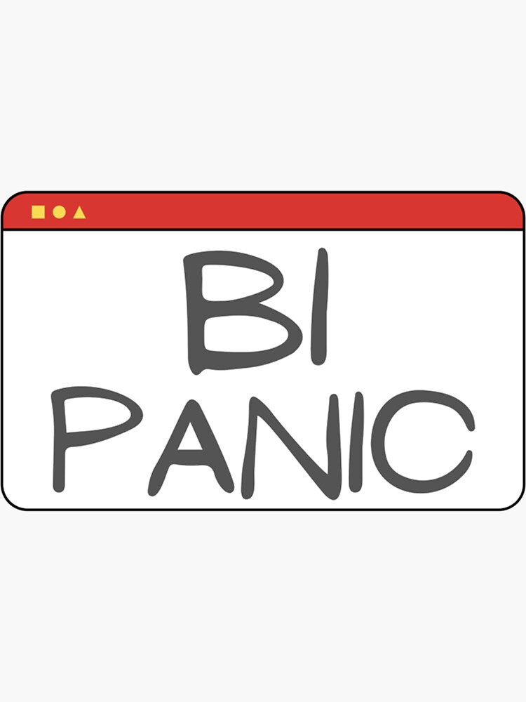 "Bi Panic Bi Panic Bi Panic " Sticker for Sale by xCrimsonBlazex ...