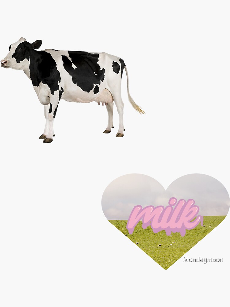 "Milk Cow Sticker Set" Sticker for Sale by Mondaymoon | Redbubble