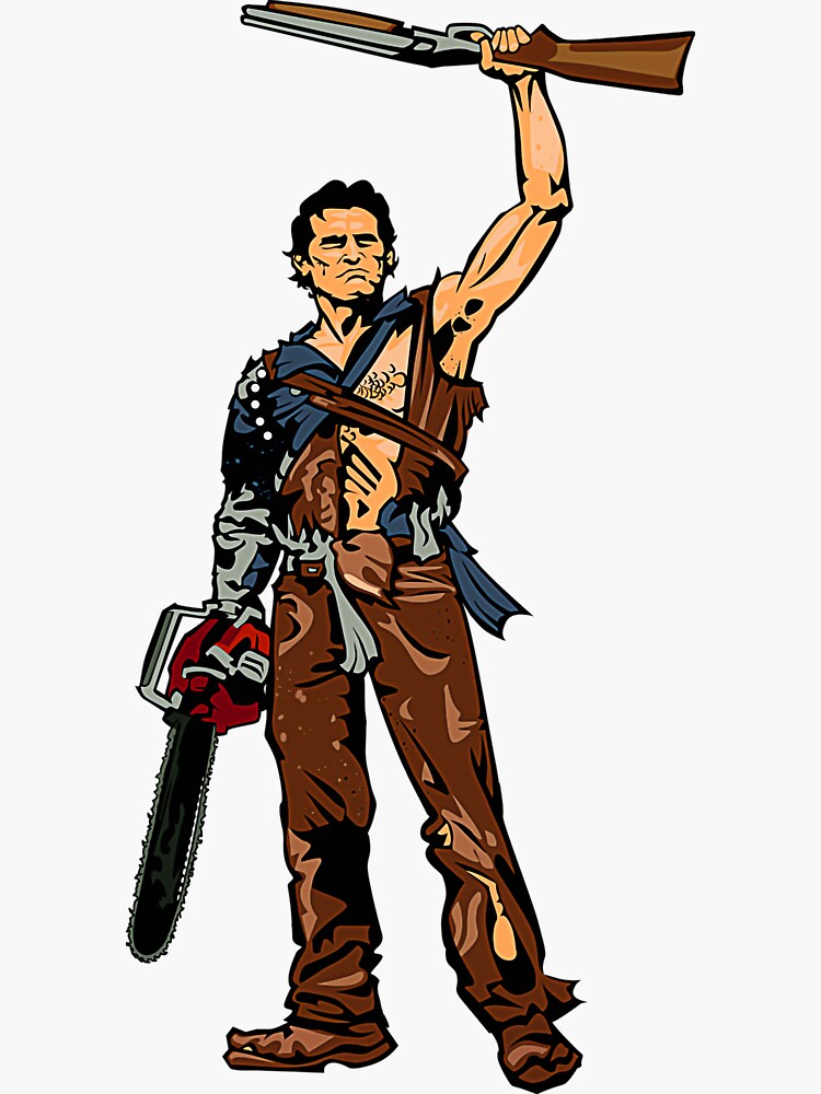 "Evil Dead Ash" Sticker by Daiay | Redbubble
