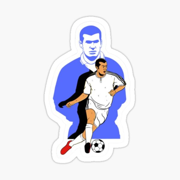 "Zinedine Zizou Zidane Merch and Apparel - " Sticker by ProFootball ...