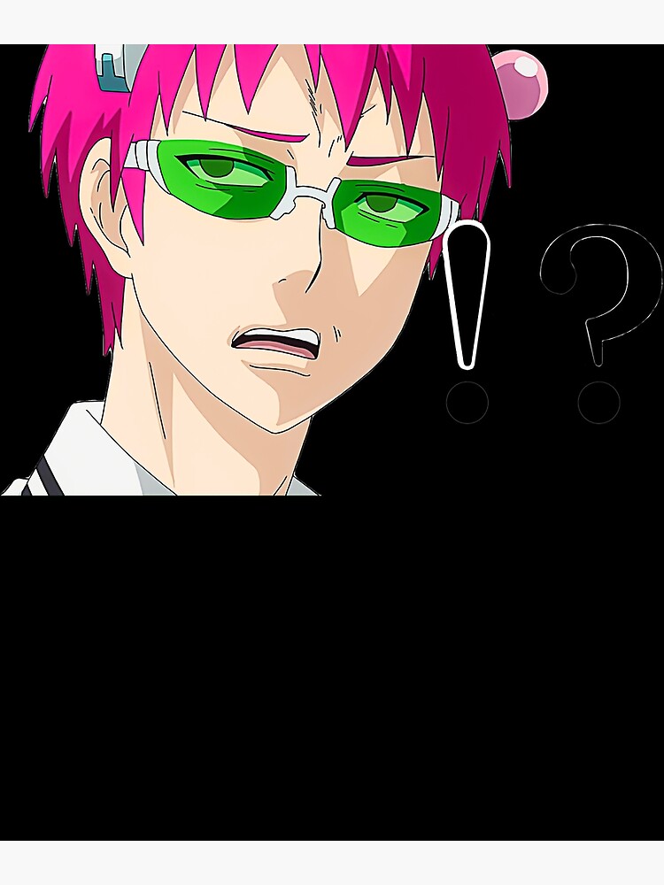 "The Disastrous Life Of Saiki K Confused Face" Photographic Print by ...