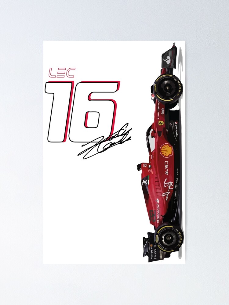"Charles Leclerc 16 - F1 2023" Poster for Sale by Malaka7 | Redbubble