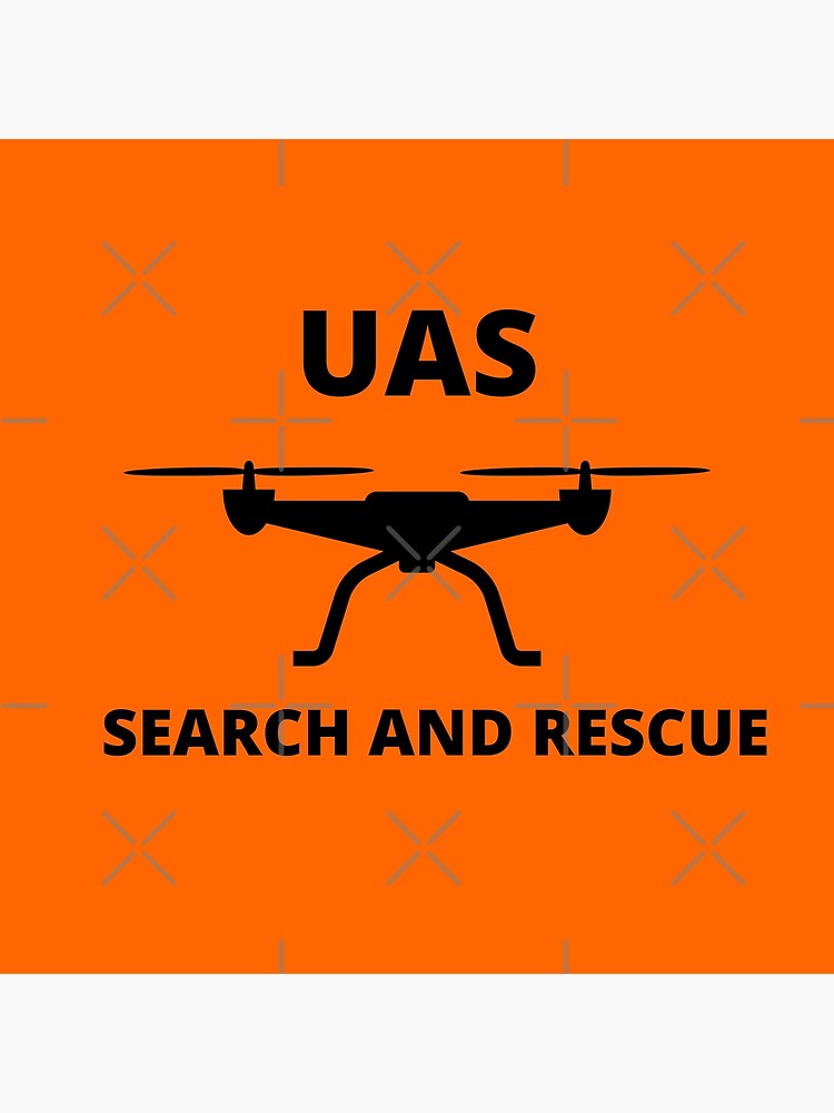 "Drone UAS Search and Rescue SAR/Safety orange" Photographic Print for ...