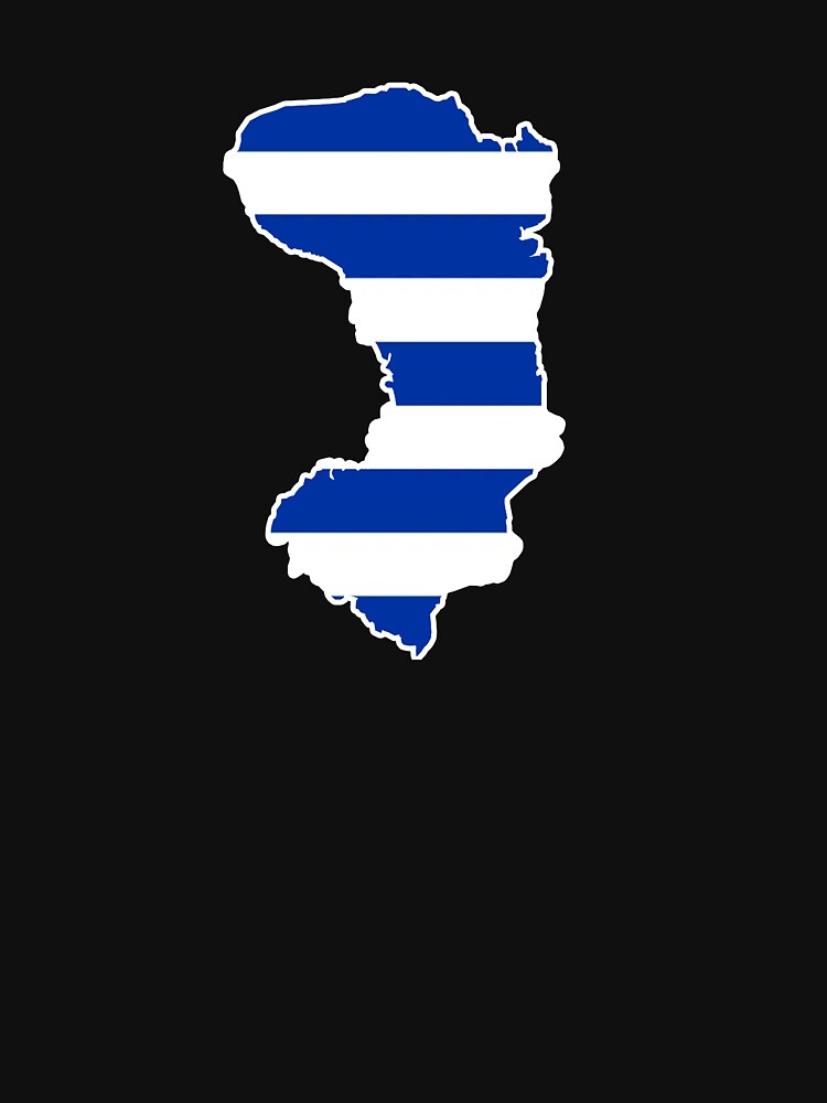 "Chios Greek Island Greece Map Χίος, Ελλάδα Blue White Greek Flag" T ...