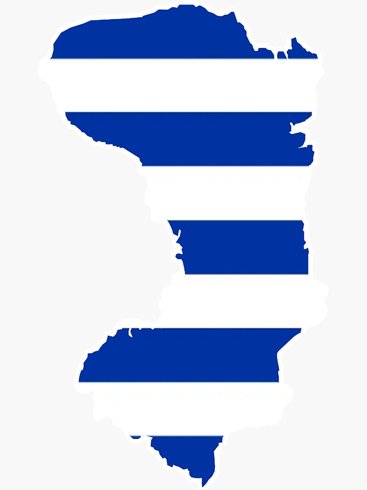 "Chios Greek Island Greece Map Χίος, Ελλάδα Blue White Greek Flag ...