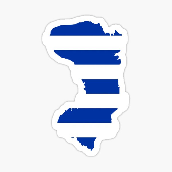 "Chios Greek Island Greece Map Χίος, Ελλάδα Blue White Greek Flag ...