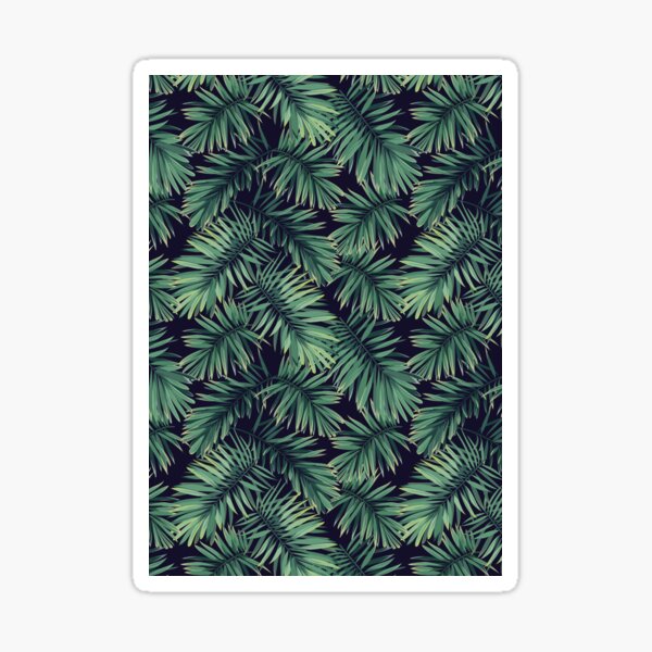 "Green palm leaves" Sticker for Sale by MrFreddie | Redbubble