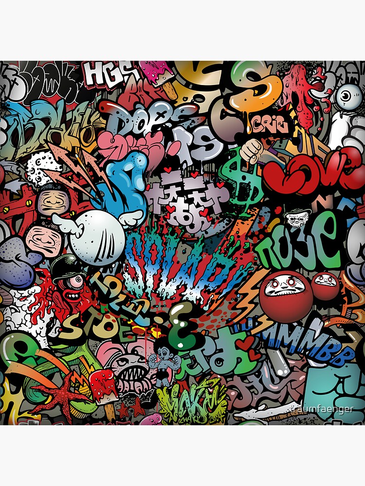 "Graffiti Trash" Sticker for Sale by traumfaenger | Redbubble