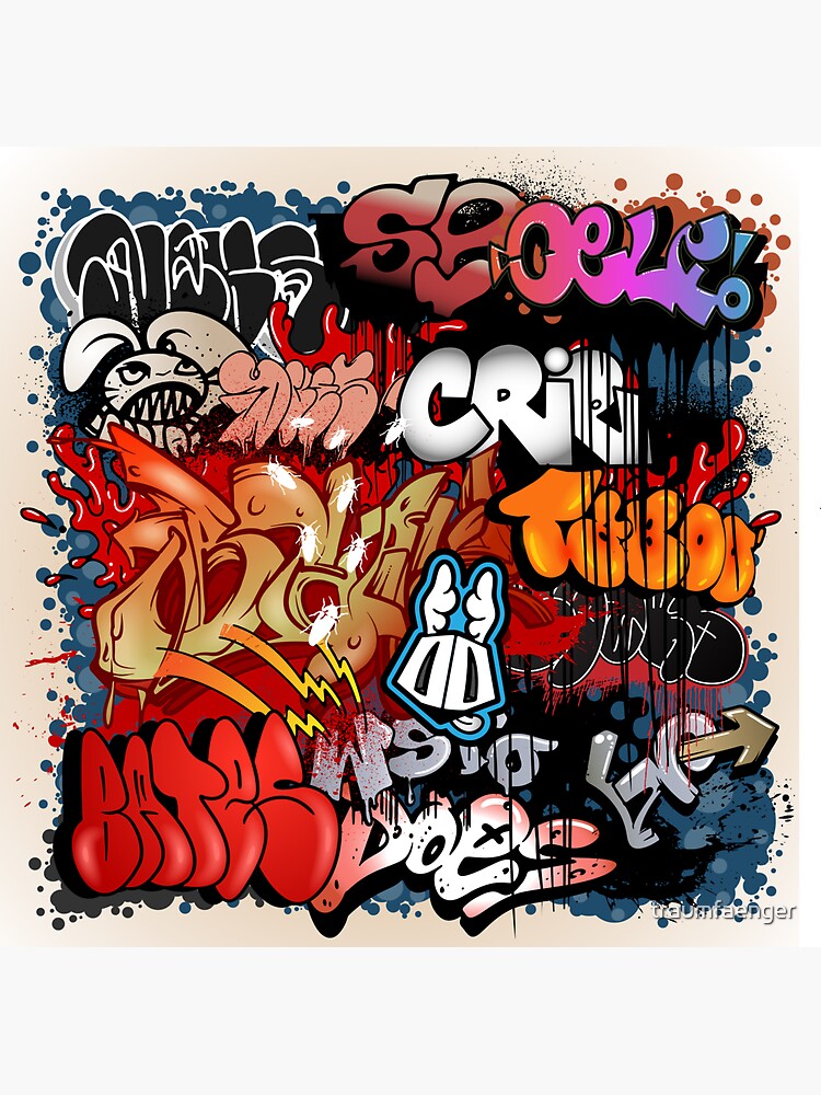 "Graffiti Trash" Sticker for Sale by traumfaenger | Redbubble