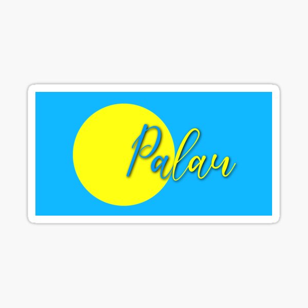 "Palau flag" Sticker for Sale by PolyMicroMela | Redbubble