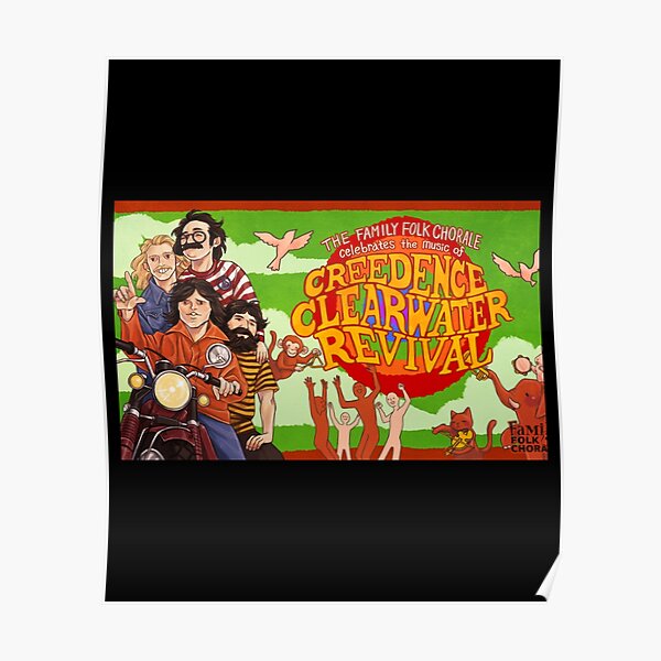 "Live at Woodstock Ccr American Rock Band" Poster for Sale by ...