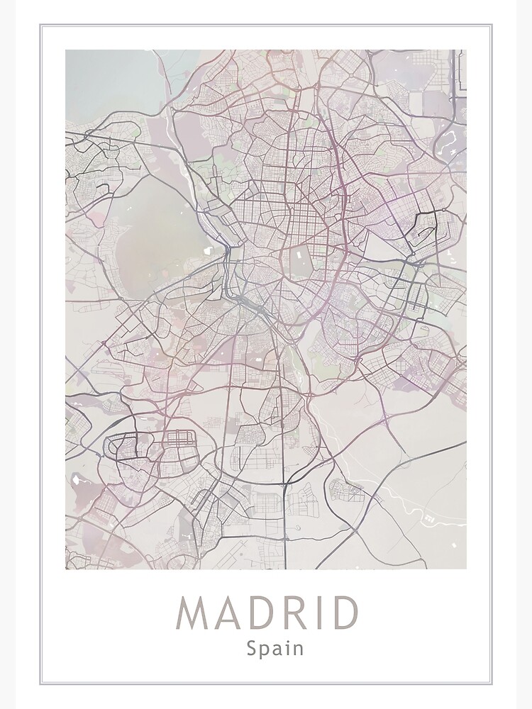 "Madrid Map, Madrid City, Spain City Map" Poster for Sale by ...