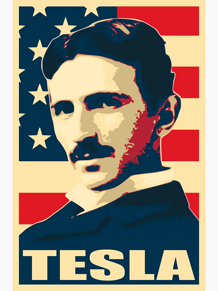 "Nikola Tesla Vi3" Sticker for Sale by ChristherQuasR | Redbubble