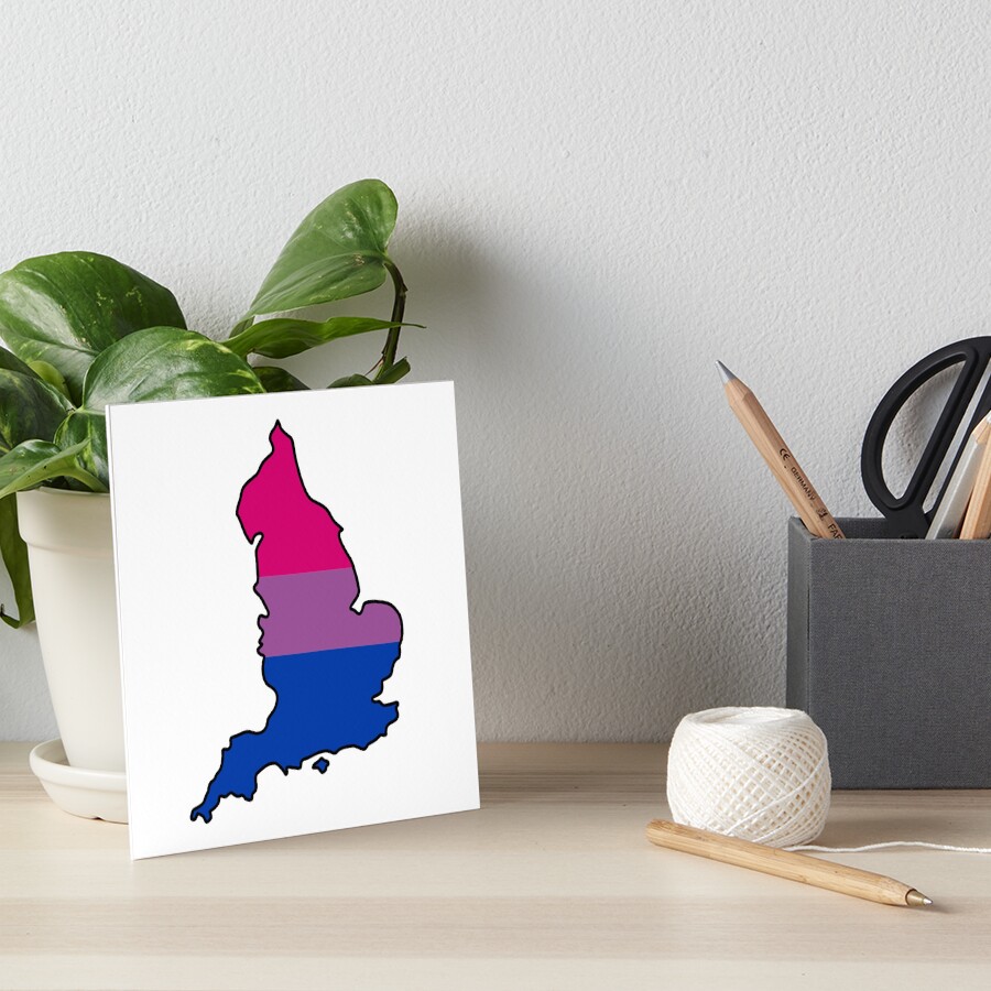 "England Outline - Bi Pride Flag" Art Board Print for Sale by uni-que ...