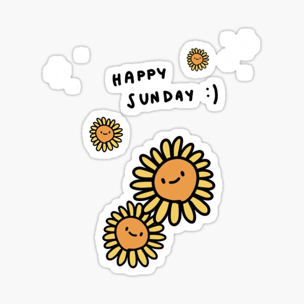 "Happy Sunday" Sticker for Sale by Ddubbiiee | Redbubble
