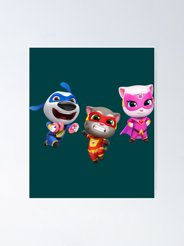 "Talking Tom Heroes " Poster for Sale by ArielWo | Redbubble
