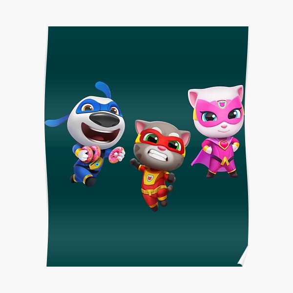 "Talking Tom Heroes " Poster for Sale by ArielWo | Redbubble