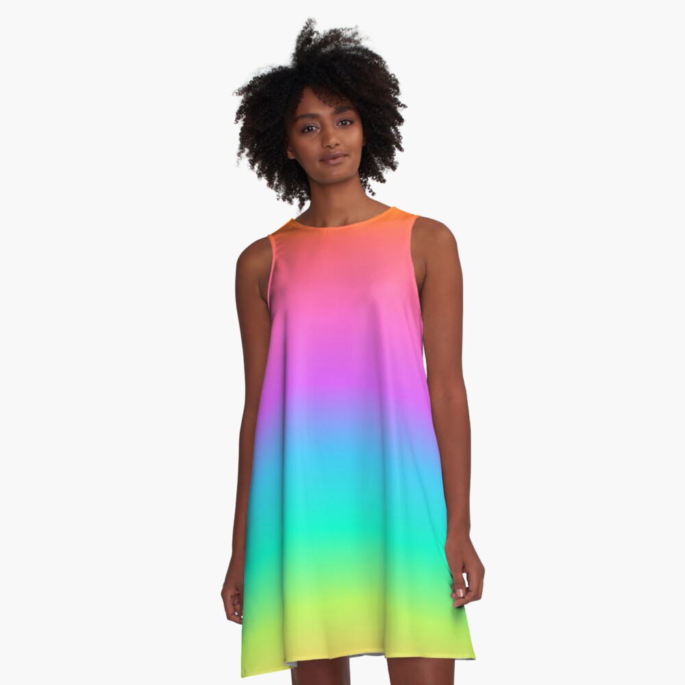 "Pastel Rainbow Gradient" A-Line Dress for Sale by julieerindesign ...
