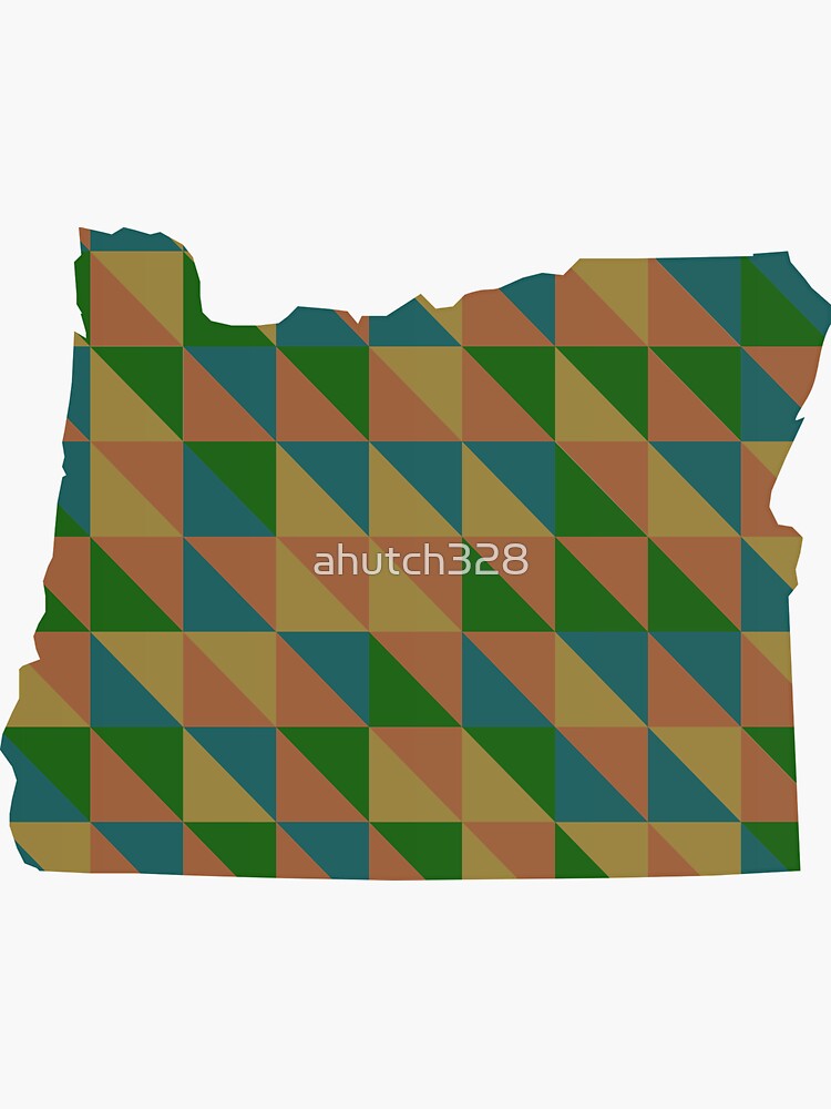 "Oregon Triangle Map" Sticker for Sale by ahutch328 | Redbubble