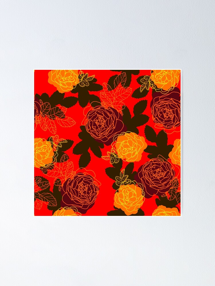 "Roses Red Bold" Poster for Sale by Amalus-files | Redbubble