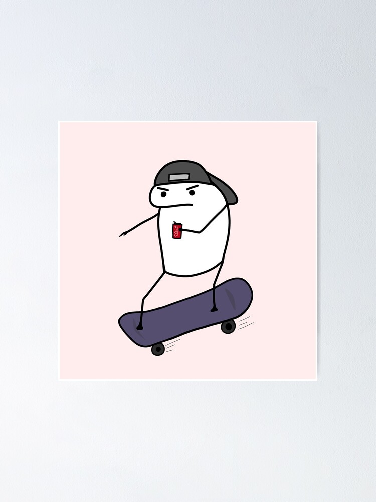 "Cool flork skateboarding" Poster for Sale by Saumik-Z | Redbubble