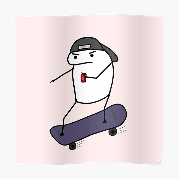 "Cool flork skateboarding" Poster for Sale by Saumik-Z | Redbubble