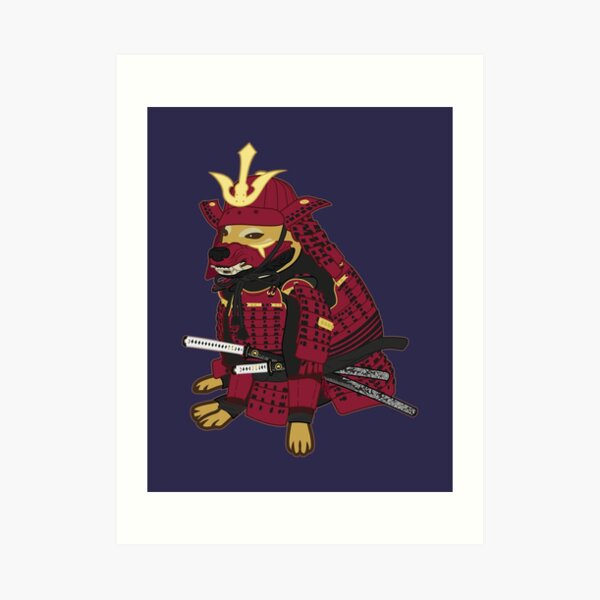 "Samurai Cheems" Art Print for Sale by Rzera- | Redbubble