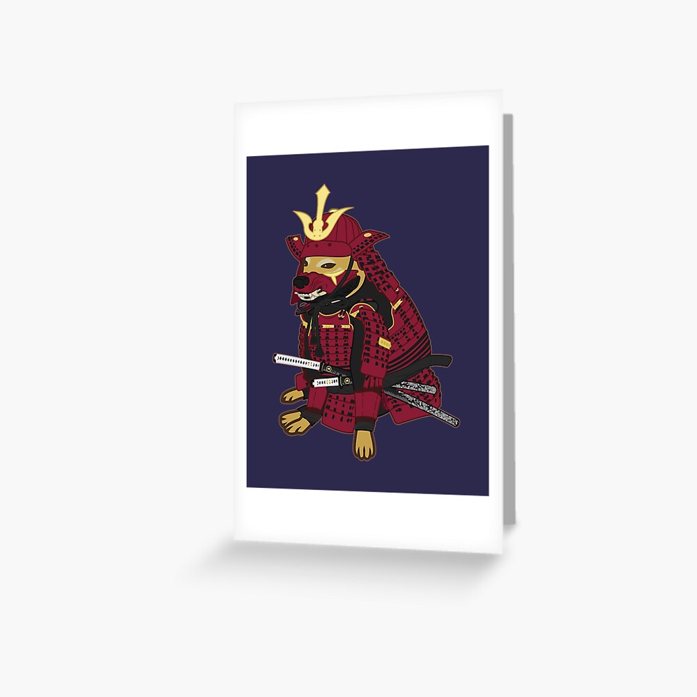 "Samurai Cheems" Greeting Card by Rzera- | Redbubble