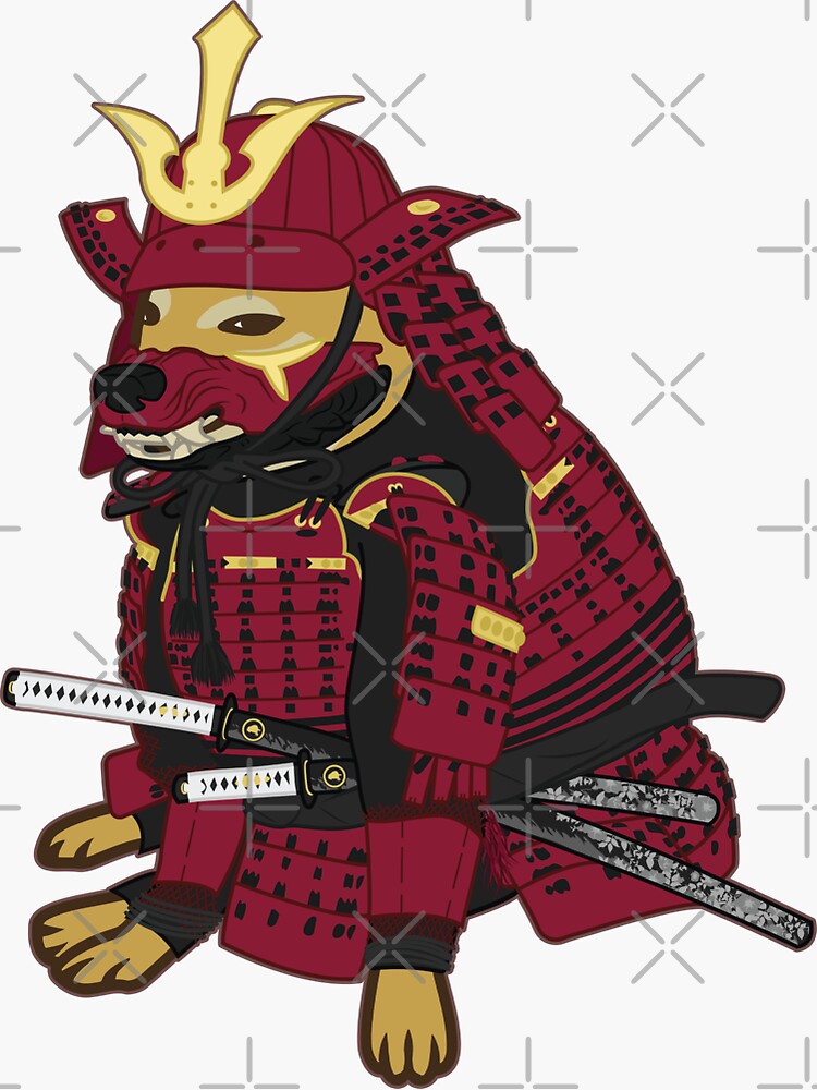 Pegatina «Cheems Samurai» de Rzera- | Redbubble