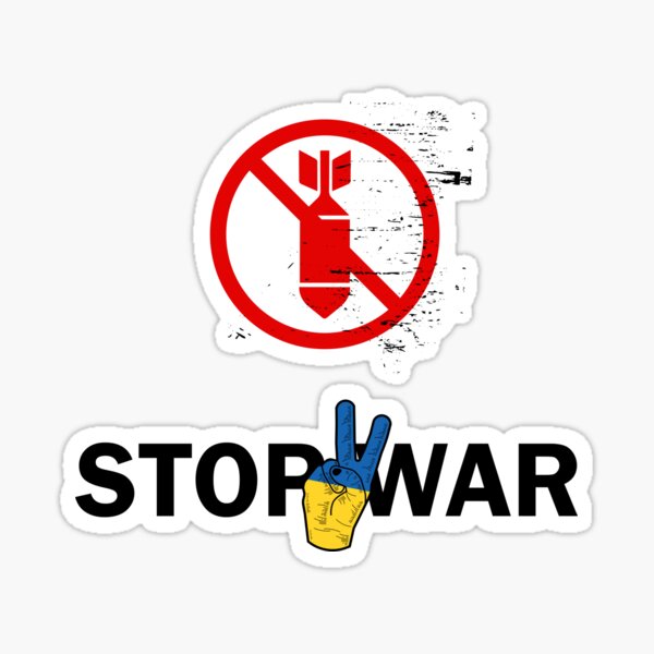 "Stop war" Sticker for Sale by Vidaxi | Redbubble