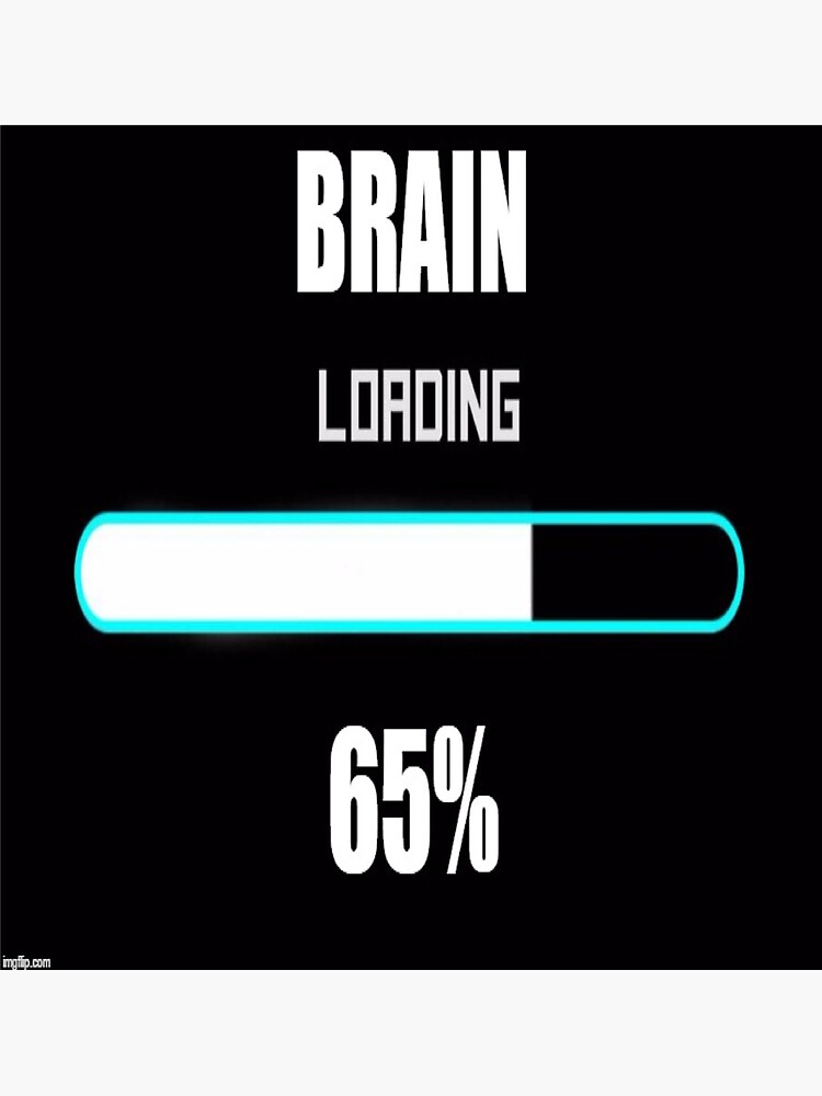 "Brain... loading..." Sticker for Sale by WizardsAwesome | Redbubble