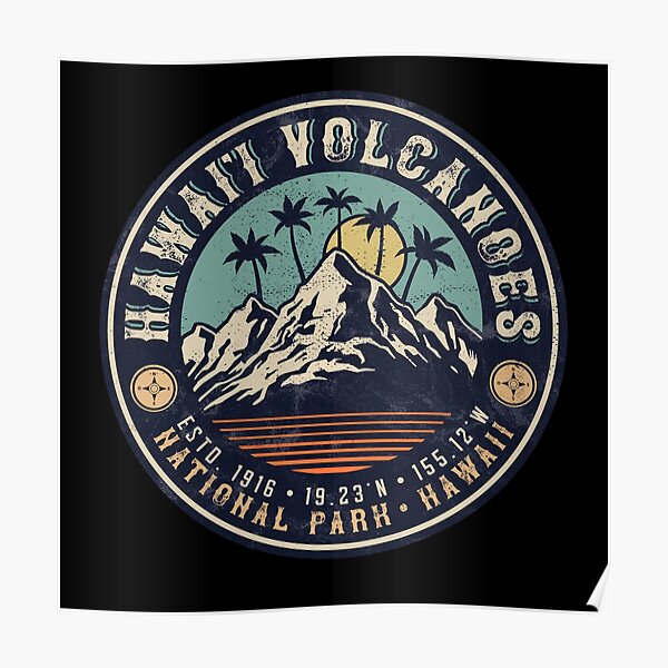 "Hawaii Volcanoes National Park Islands Vintage" Poster for Sale by MarkusShirts | Redbubble