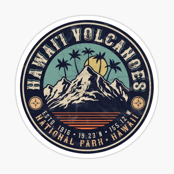 "Hawaii Volcanoes National Park Islands Vintage" Sticker for Sale by ...