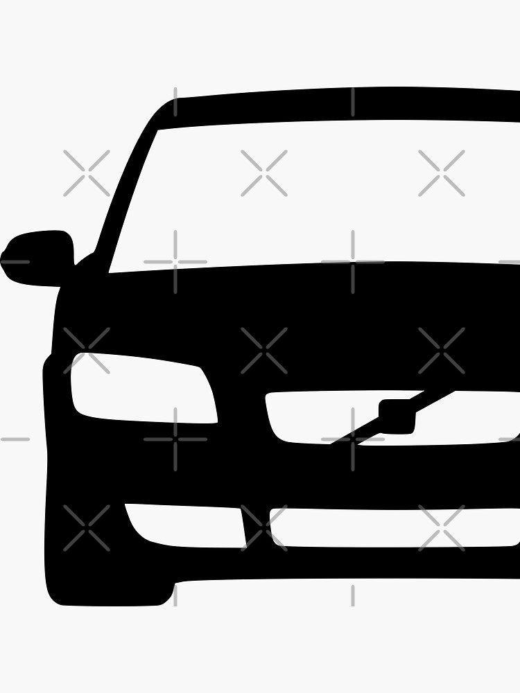 "Volvo C30 2006-2010 black silhouette" Sticker by EdimDesign | Redbubble