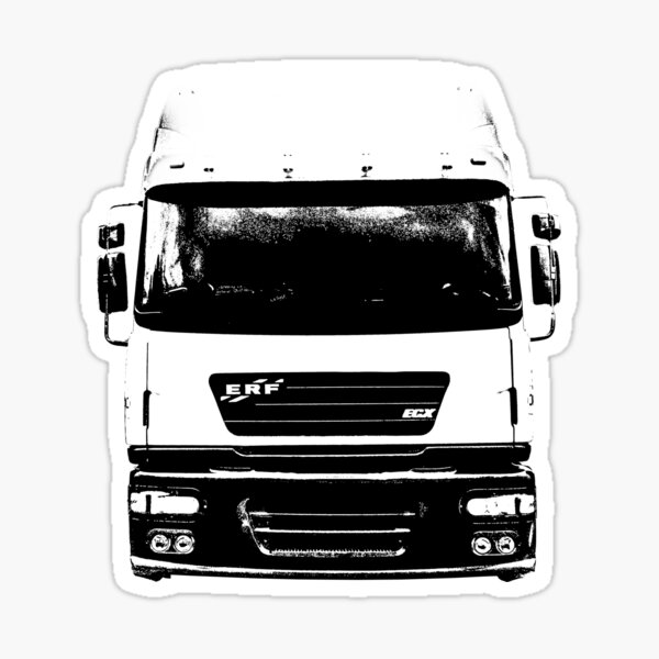 "Classic ERF ECX lorry monoblock white" Sticker for Sale by ...