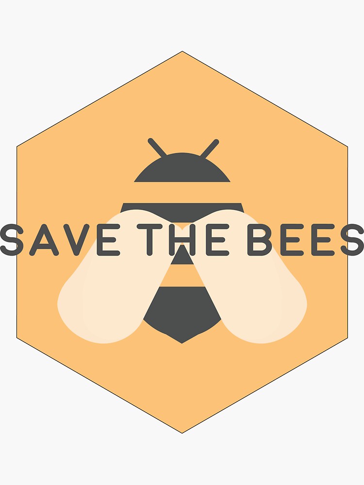 "Save the Bees" Sticker for Sale by tylerqbush | Redbubble